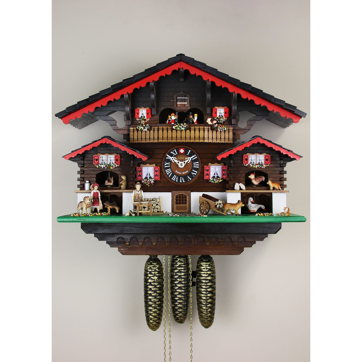 Loetscher Heidi’s Farm House Swiss Cuckoo Clock - Made in Switzerland ...