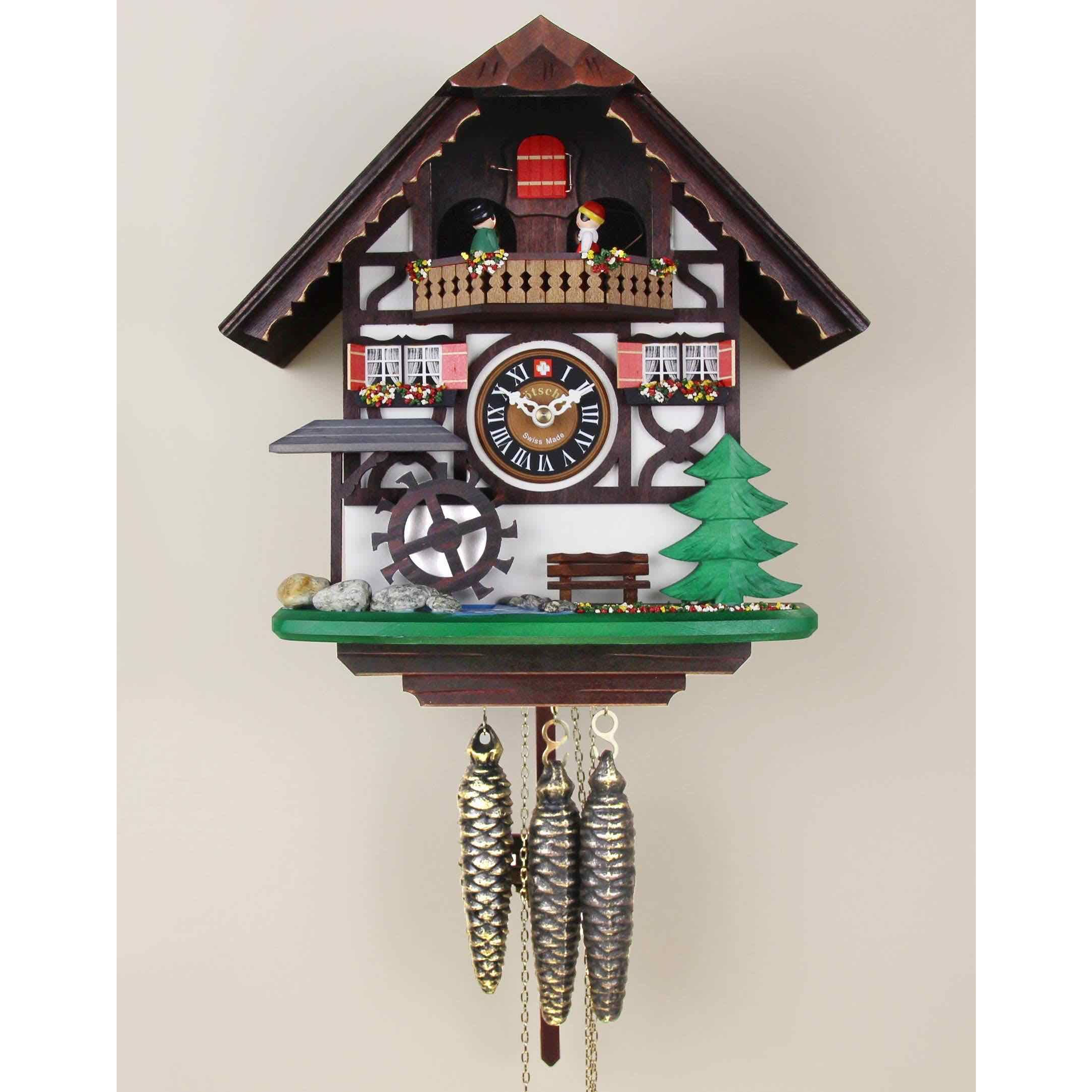 Loetscher - The White Chalet Swiss Cuckoo Clock - Made in Switzerland ...