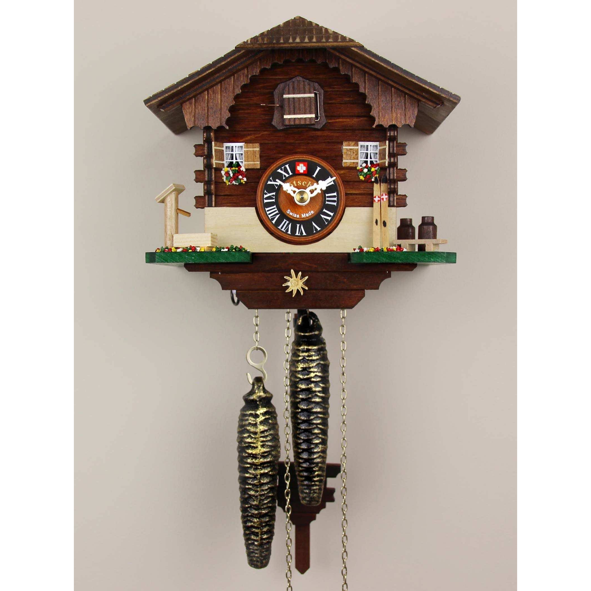 Loetscher - The Ski Chalet Swiss Cuckoo Clock - Made in Switzerland ...