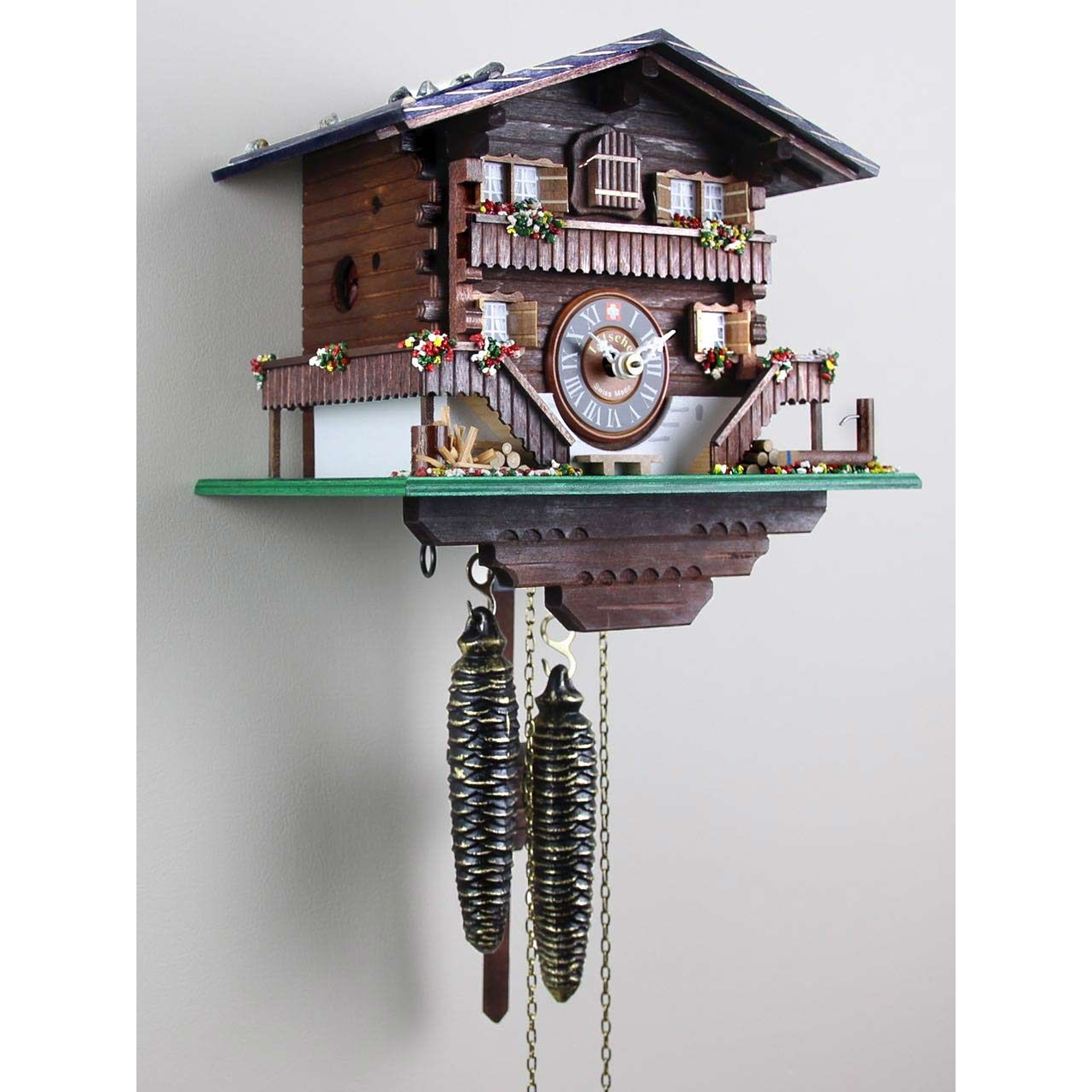 Loetscher - Classic Brienz Chalet Swiss Cuckoo Clock - Made in Switzer ...