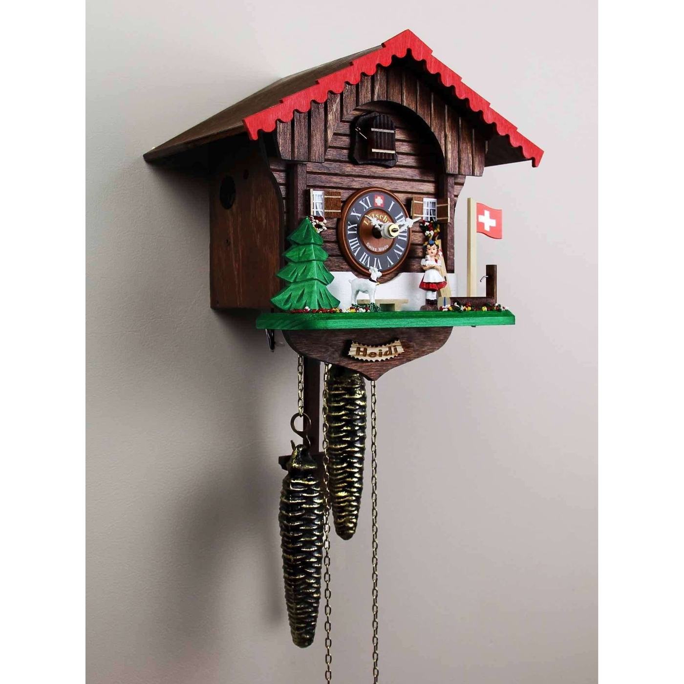 Loetscher - Heidi And The Baby Goat Swiss Cuckoo Clock - Made in Switz ...