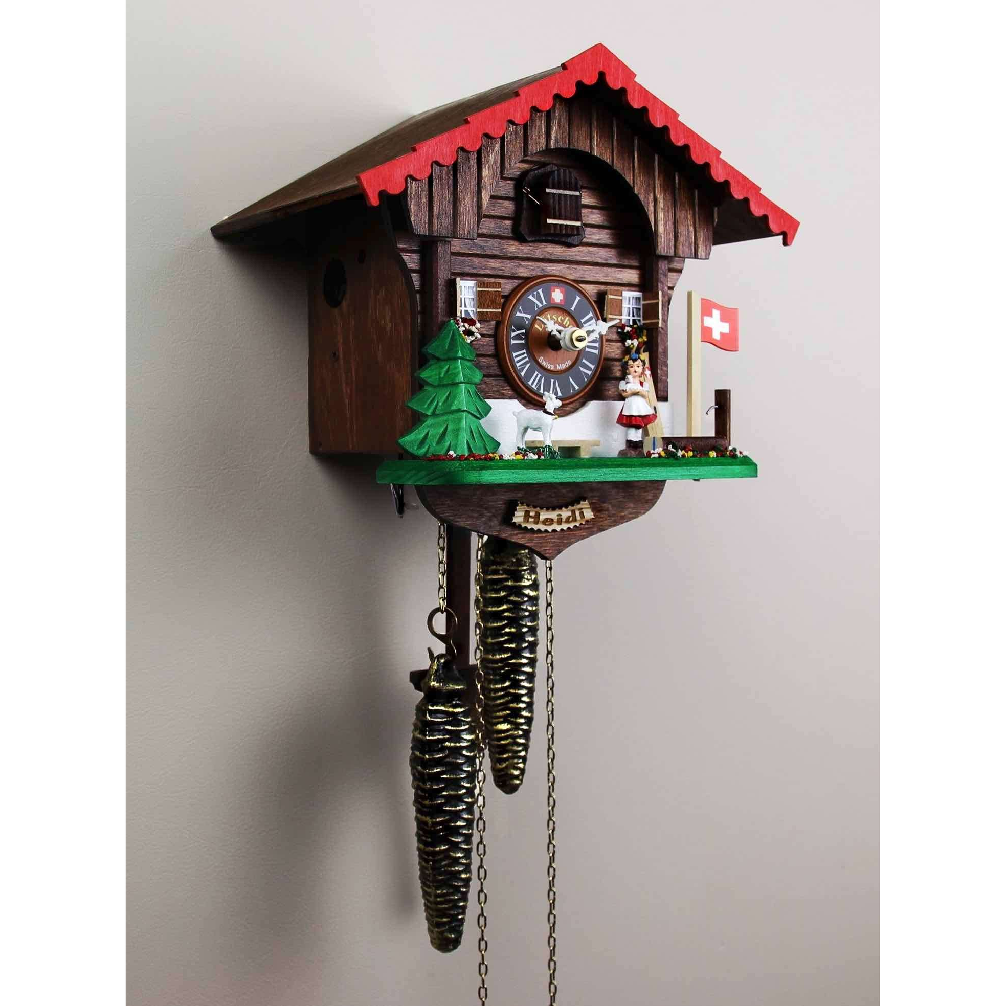 Loetscher - Heidi And The Baby Goat Swiss Cuckoo Clock - Made in Switz ...