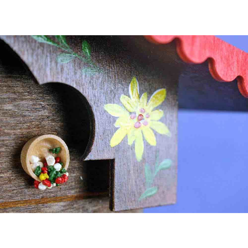 Loetscher- Alpine Flower Chalet Swiss Cuckoo Clock - Made in Switzerla ...