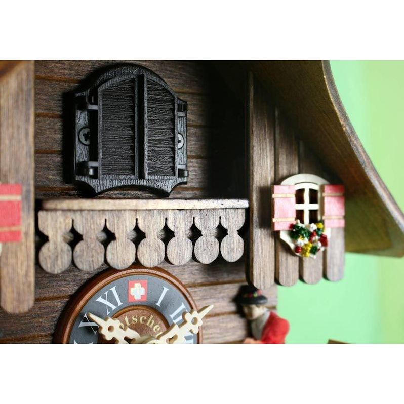 Loetscher - Classic Emmental Chalet Quartz Swiss Cuckoo Clock - Made i ...