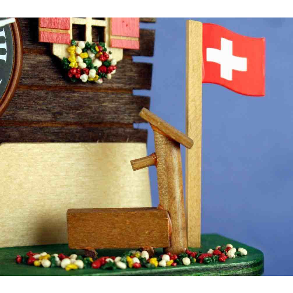 Loetscher- Alpine Flower Chalet Swiss Cuckoo Clock - Made in Switzerla ...