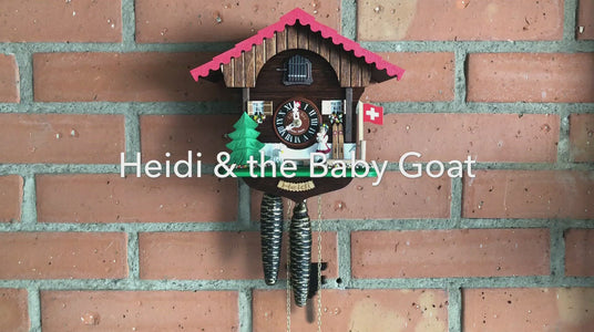 Loetscher - Heidi And The Baby Goat Swiss Cuckoo Clock - Made in Switz ...