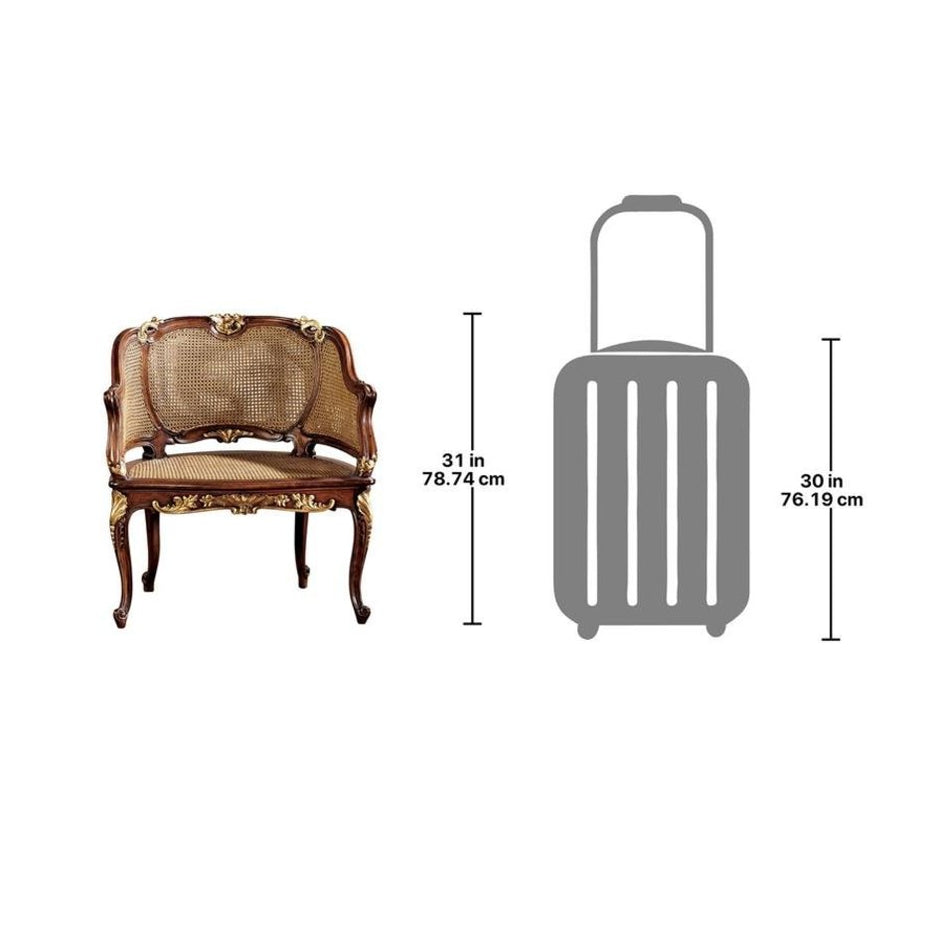 Design Toscano Louis XV French Rattan Chair | Time For a Clock — Time ...