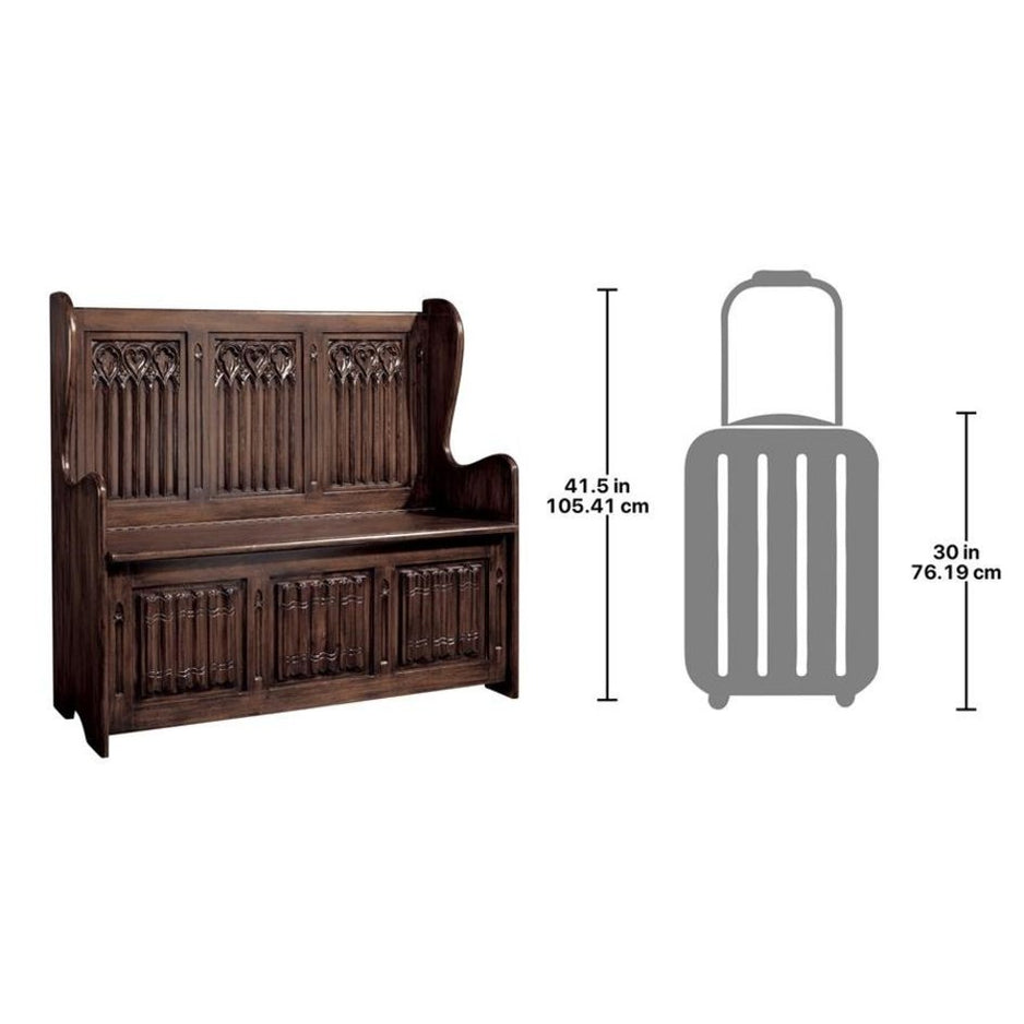 Design Toscano Kylemore Abbey Gothic Bench | Time For a Clock — Time ...