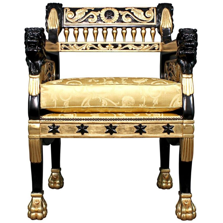 Design Toscano Caesar's Royal Lions Throne Chair | Time For a Clock ...