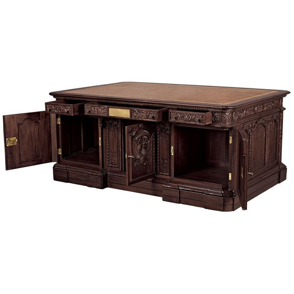 Design Toscano Oval Office Presidents' Resolute Desk | Time For a Clock ...