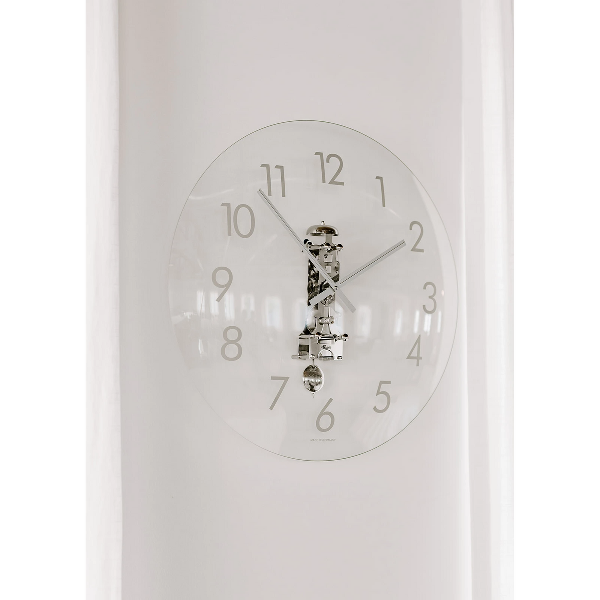 Hermle AVA Mechanical Glass Wall Clock - Made in Germany — Time for a Clock