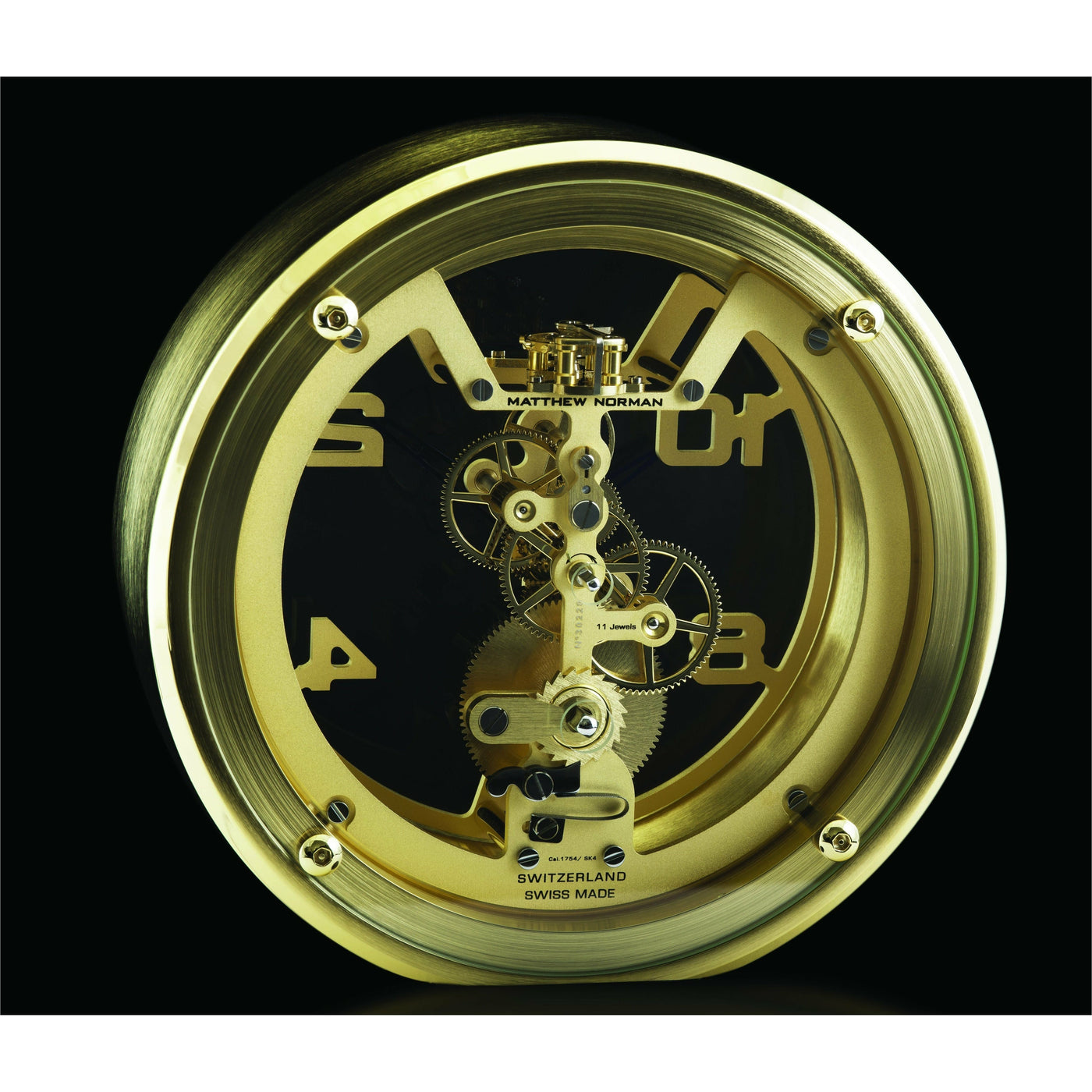 Matthew Norman Wind Modern Contemporary Table Clock from Swiss Master ...