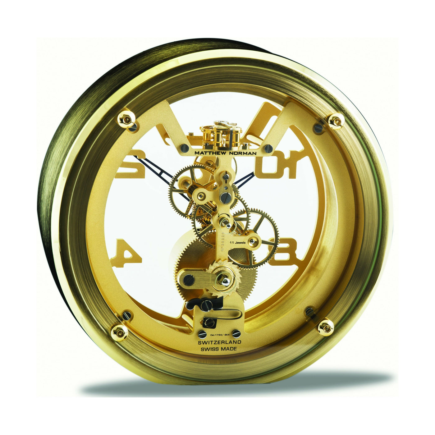 Matthew Norman Wind Modern Contemporary Table Clock from Swiss Master ...