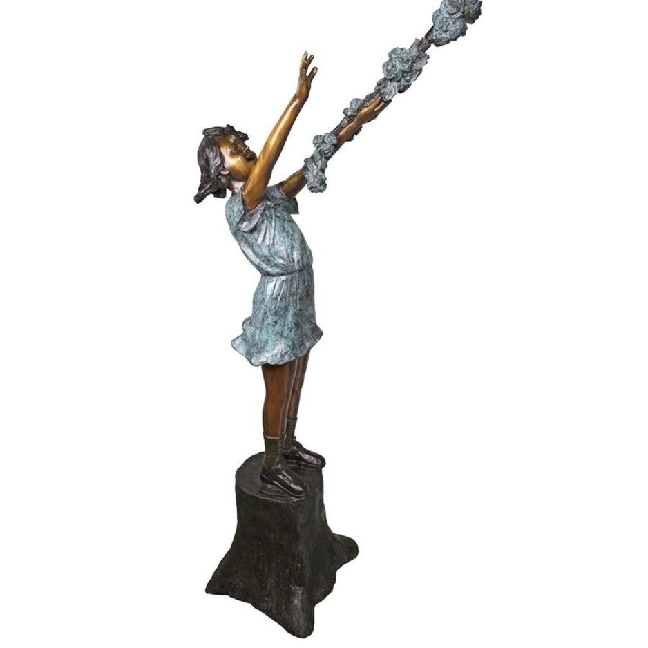 Design Toscano Grand Scale Flower Arbor Kids Statue | Time For a Clock ...