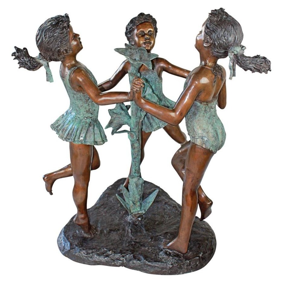 Design Toscano Fun in the Sun Girls Cast Bronze Garden Statue | Time ...