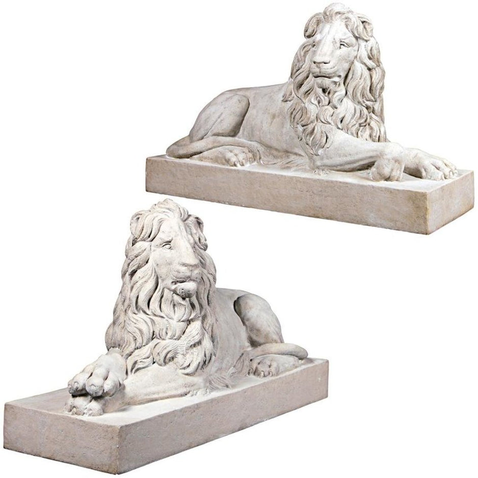Design Toscano Castle Courtyard Lion Sentinel Statues | Time For a ...