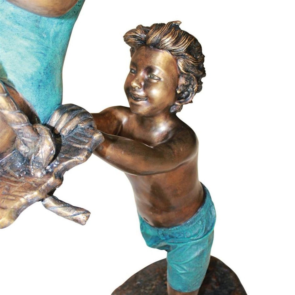 Design Toscano Swinging Children Solid Garden Statue | Time For a Clock ...