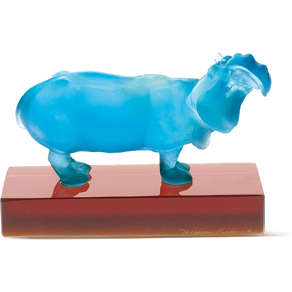 Daum - Crystal Hippopotamus | Time For a Clock — Time for a Clock