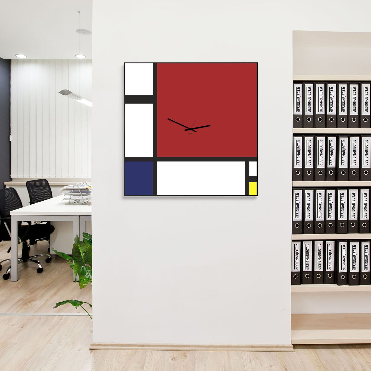 Design Object - Mondrian Big Wall Clock - Made in Italy | Time For a ...
