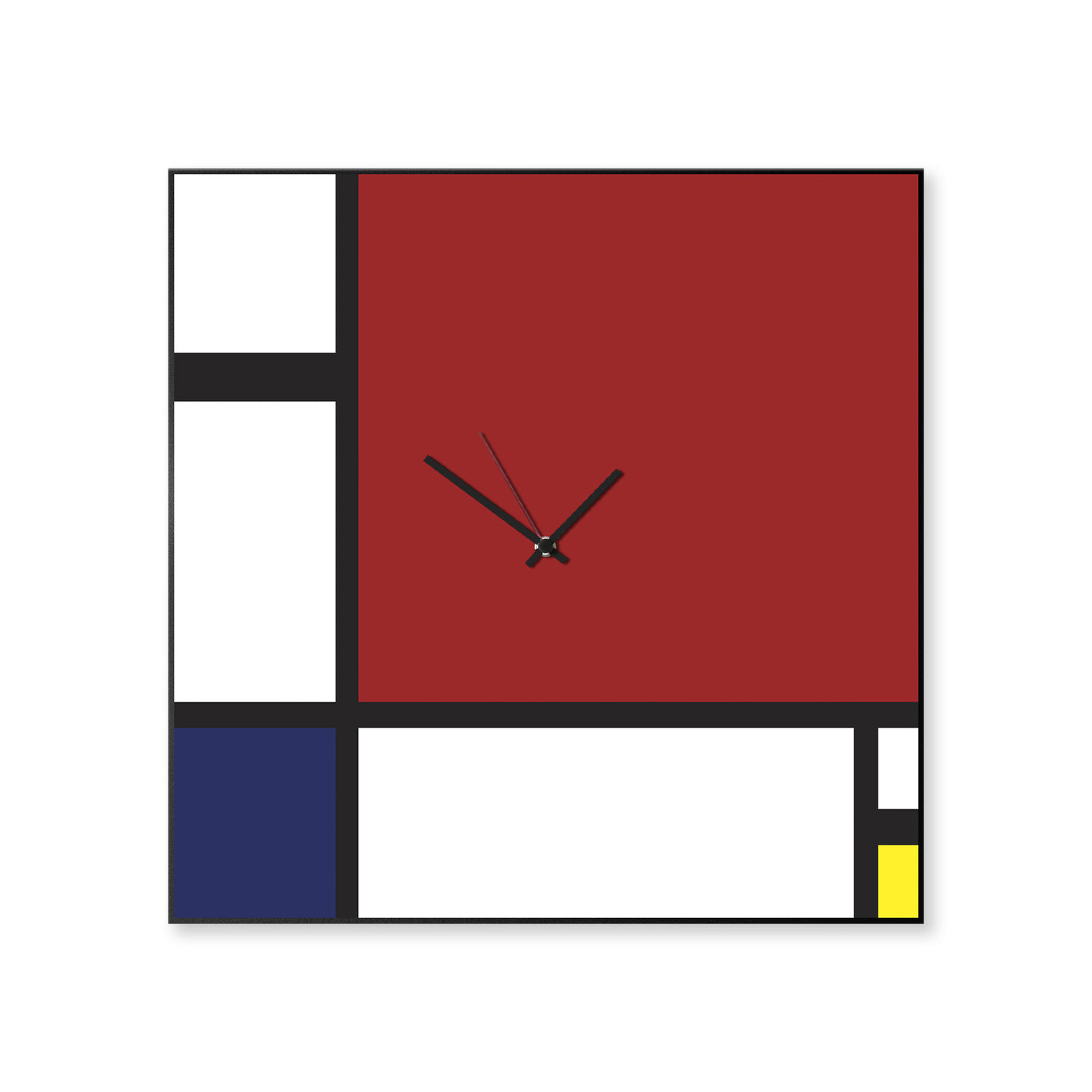 Design Object - Mondrian Big Wall Clock - Made in Italy | Time For a Clock — Time for a Clock