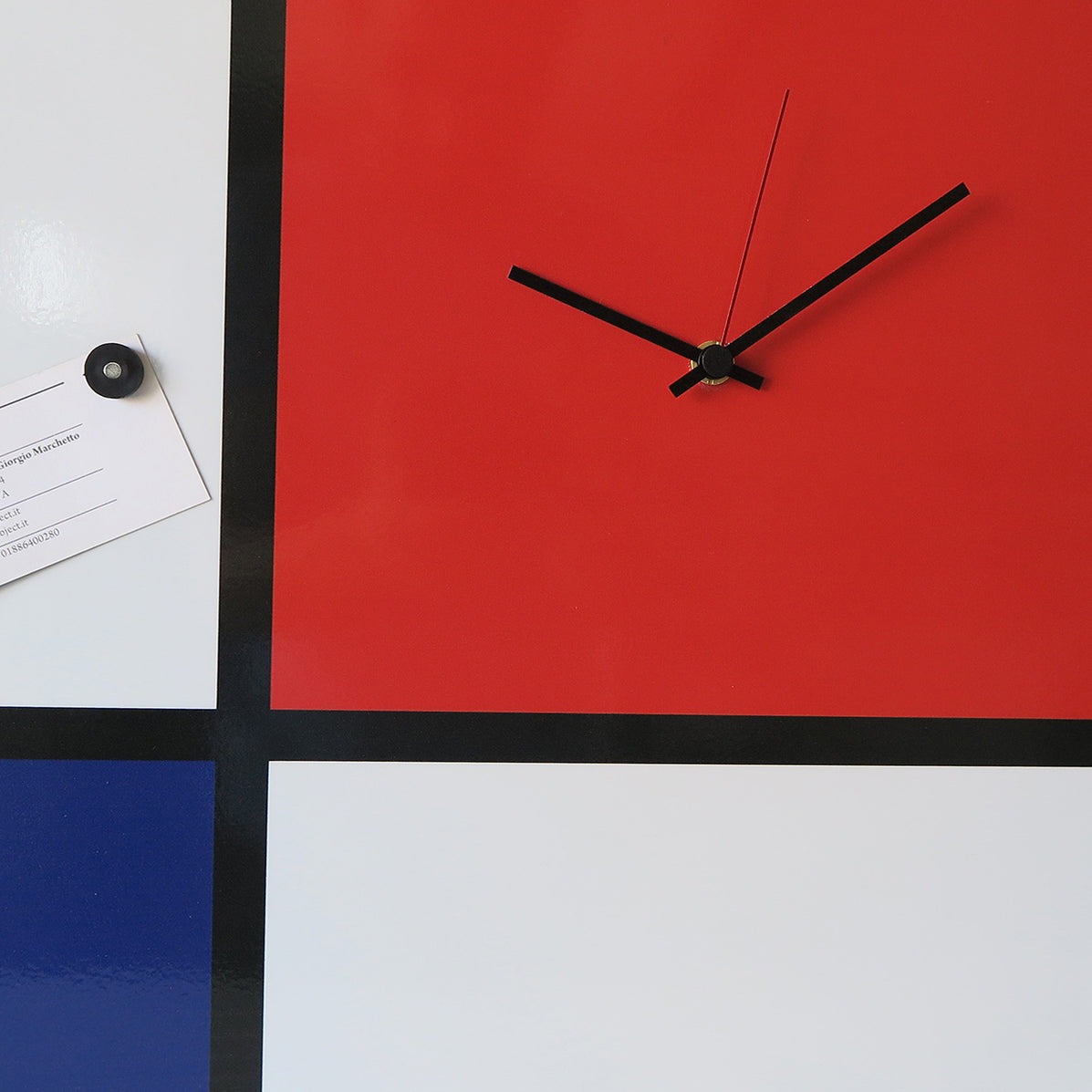 Design Object - Mondrian Magnetic Board Wall Clock | Time For a Clock — Time for a Clock