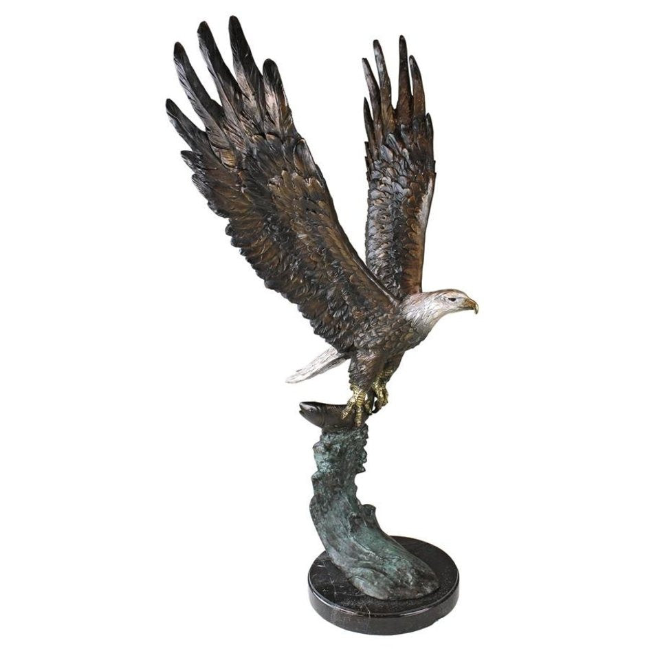 Design Toscano Majestic Eagle Bronze Garden Statue | Time For a Clock ...